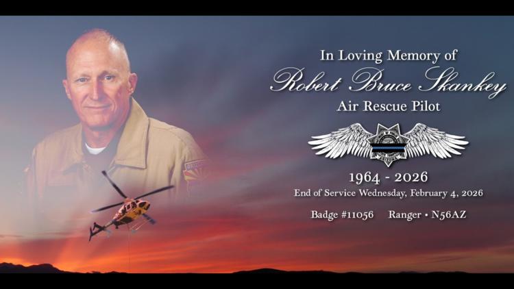 Gov. Hobbs, family members speak at fallen DPS pilot Robert Skankey's ...