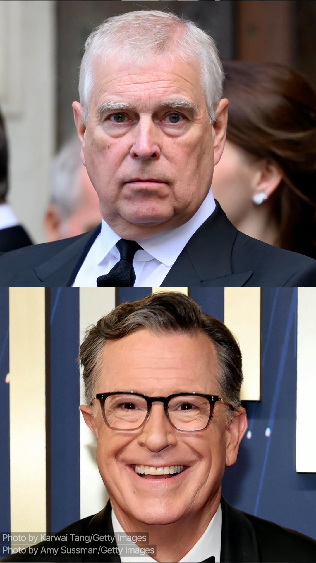 Stephen Colbert celebrates former Prince Andrew’s arrest