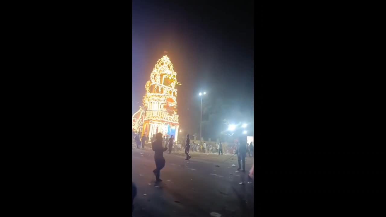 Seven seriously injured after 60-foot temple chariot topples at Mayana ...