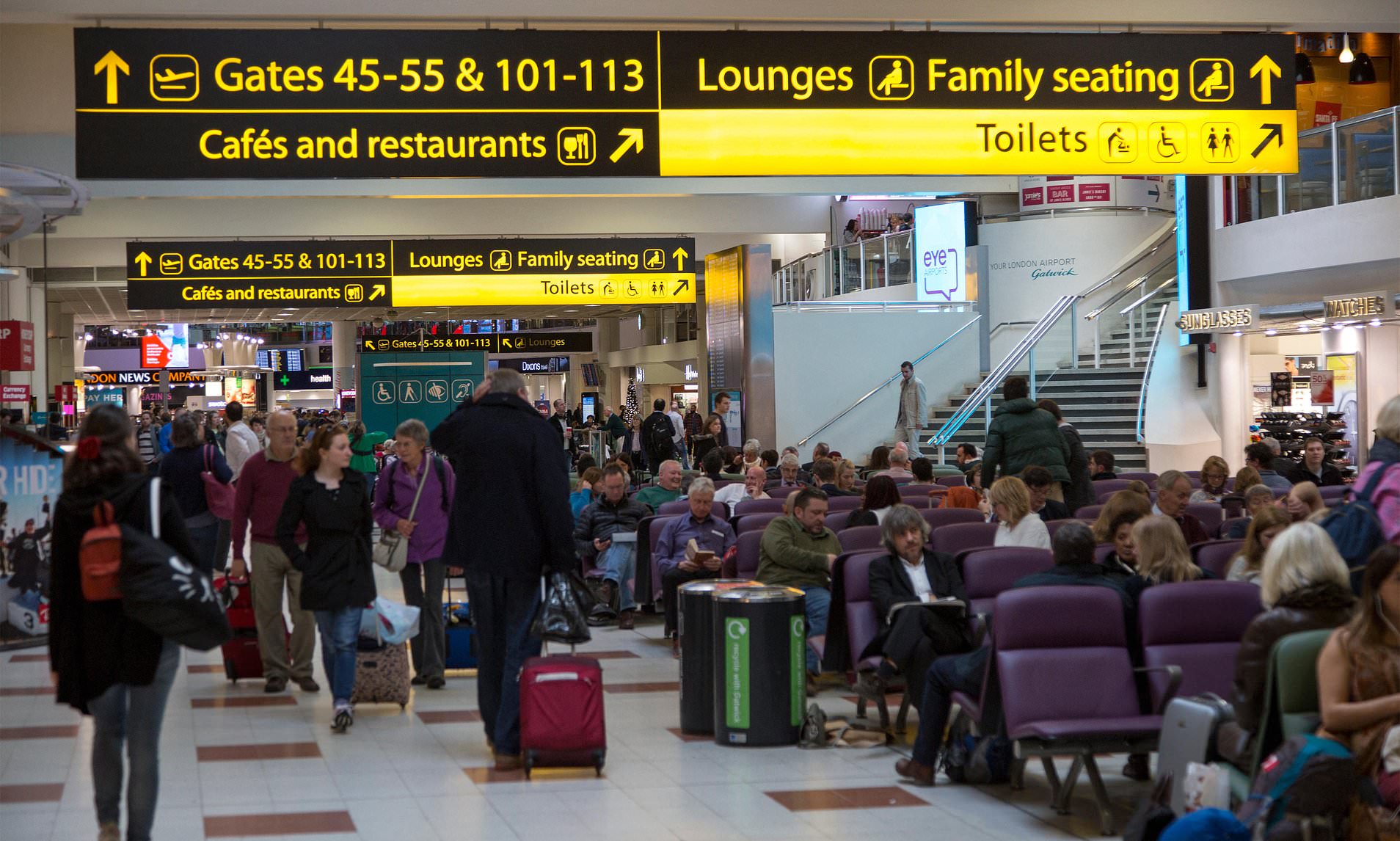 Man 'carrying guns' is arrested at Gatwick Airport as police swarm ...