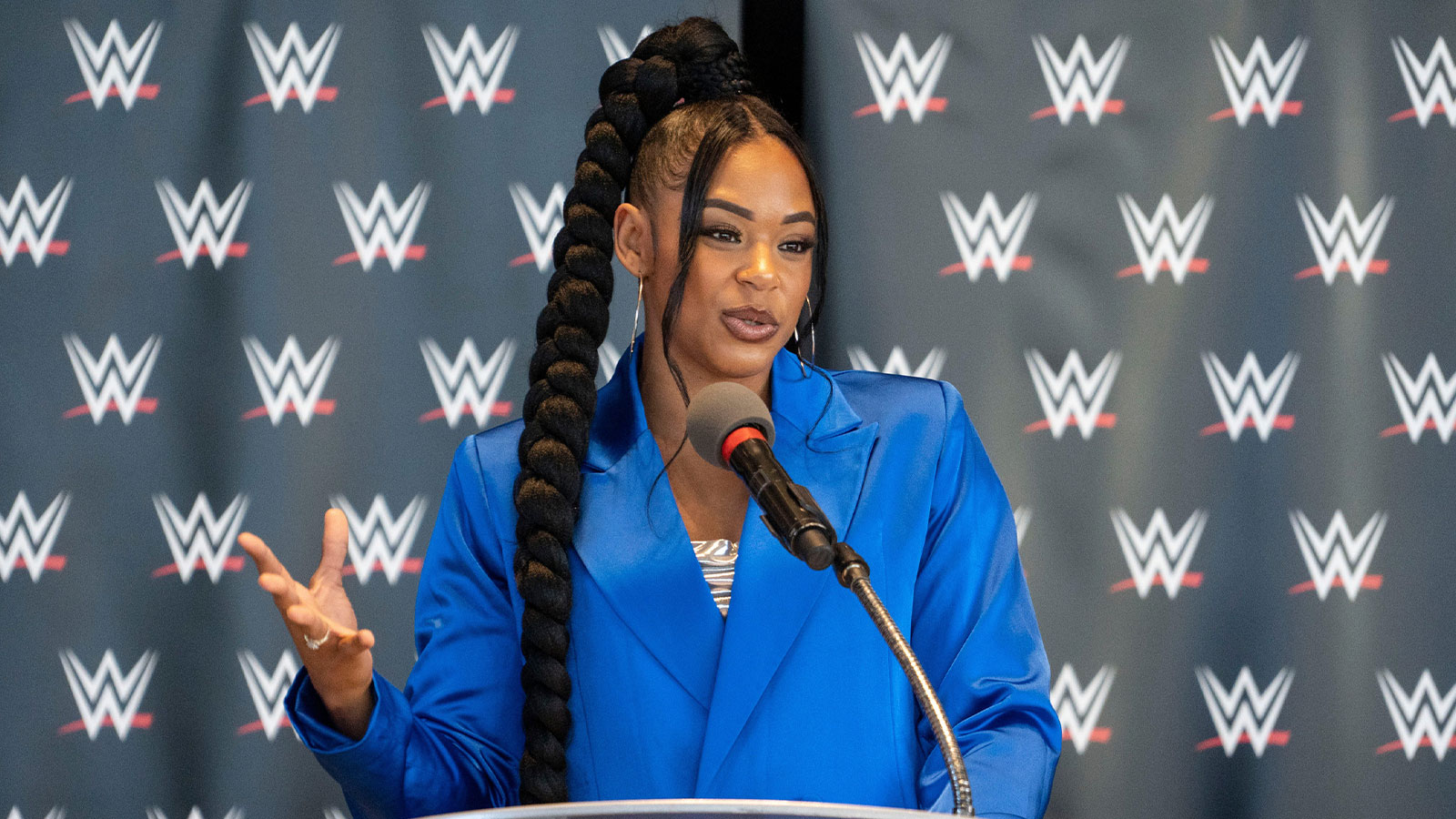 WWE’s Bianca Belair, Montez Ford share adorable year-long pregnancy ...