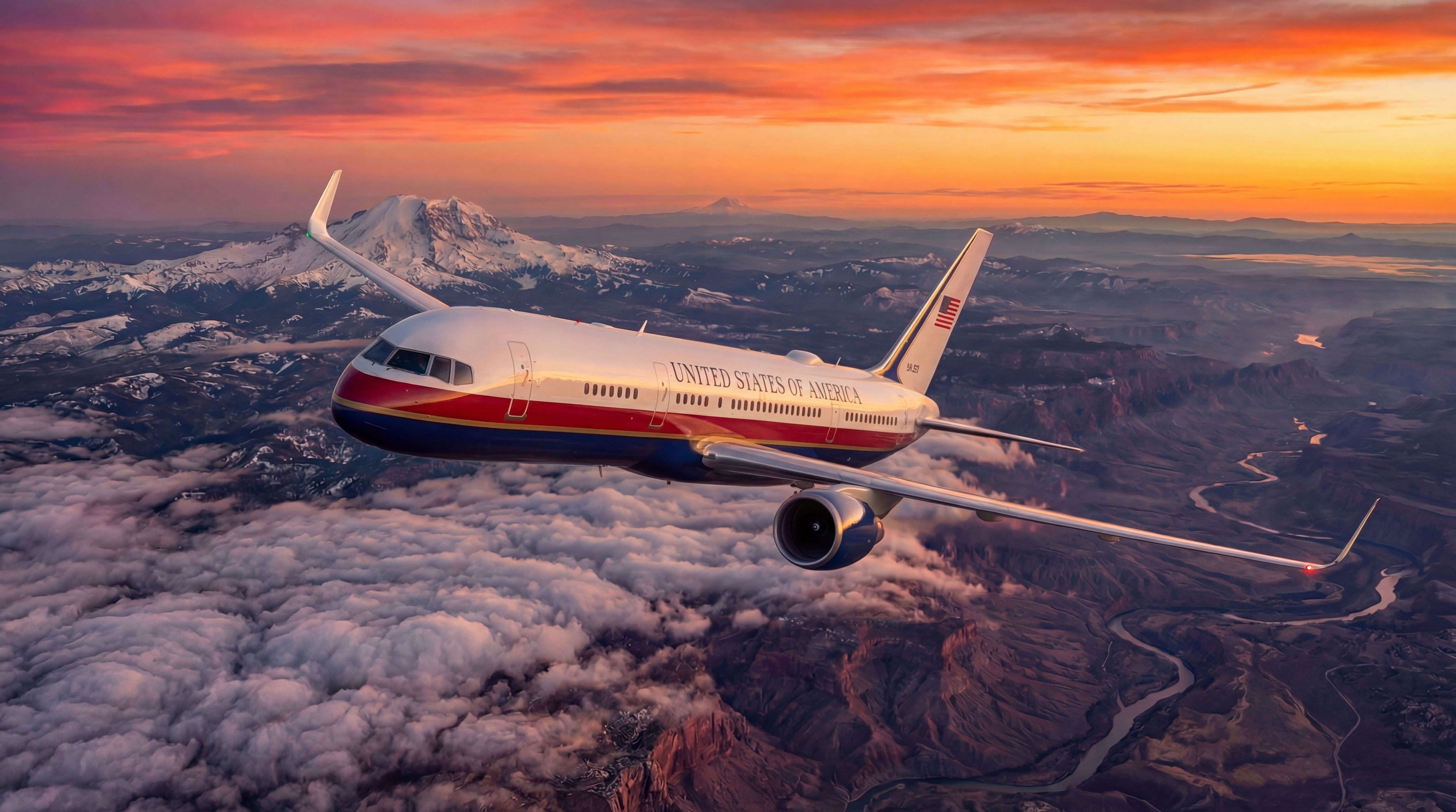 Spotted: C-32 appears in Trump’s new Air Force One livery