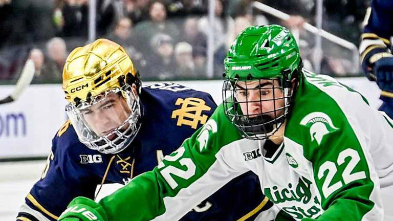 MSU hockey blows out Notre Dame behind Martone hat trick
