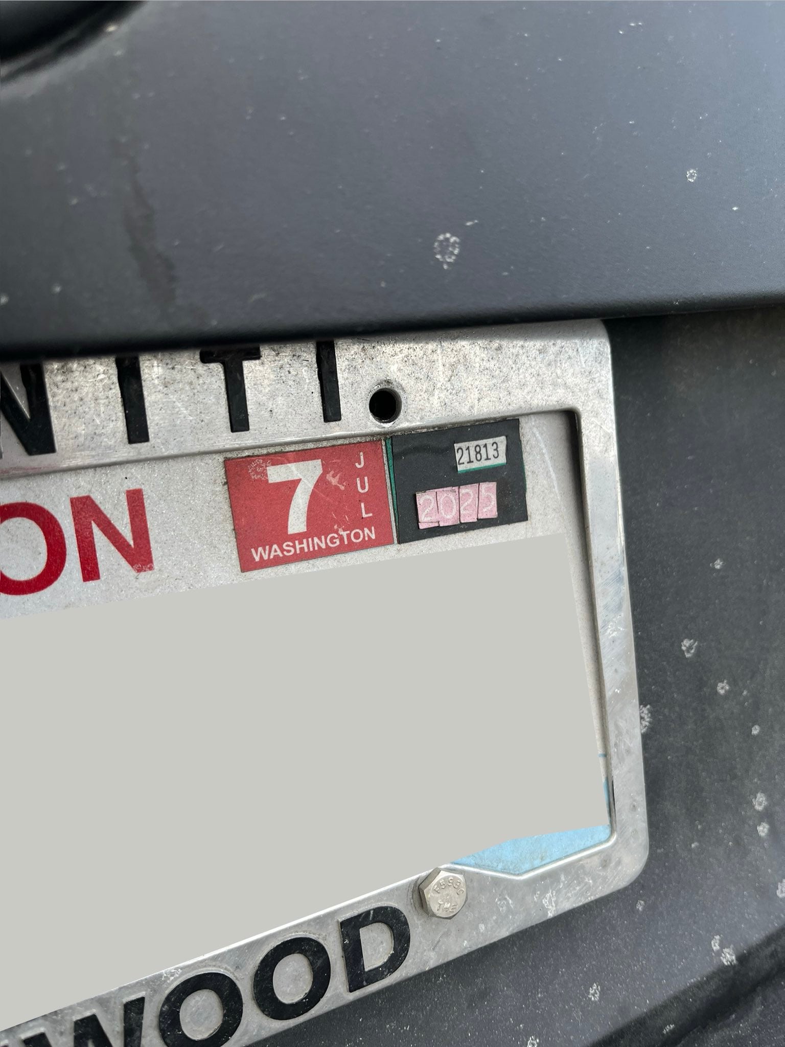 Driver stopped with fake registration tab in Bellingham