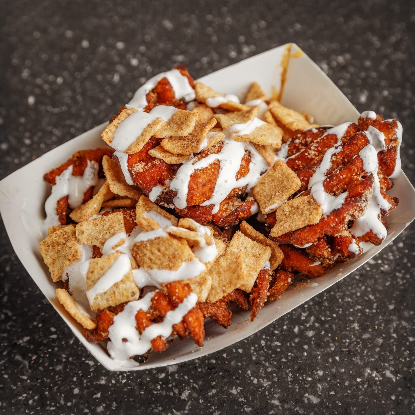 These marshmallow-covered fries were the best thing we ate this week