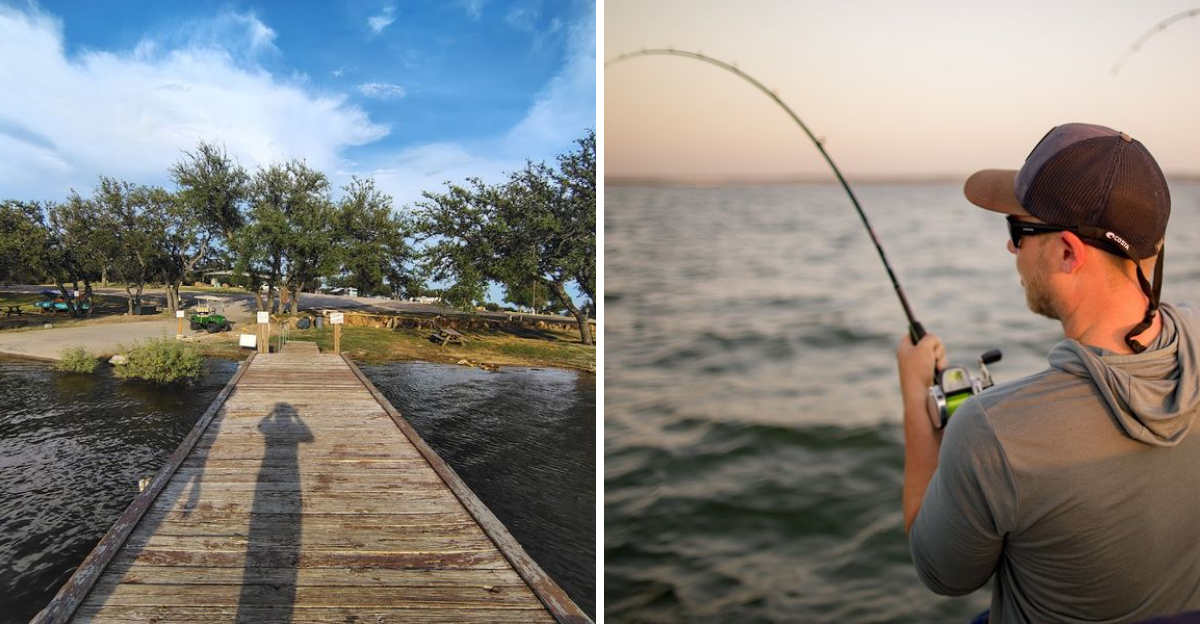A tiny Texas cabin on a lake that feels like its own private island