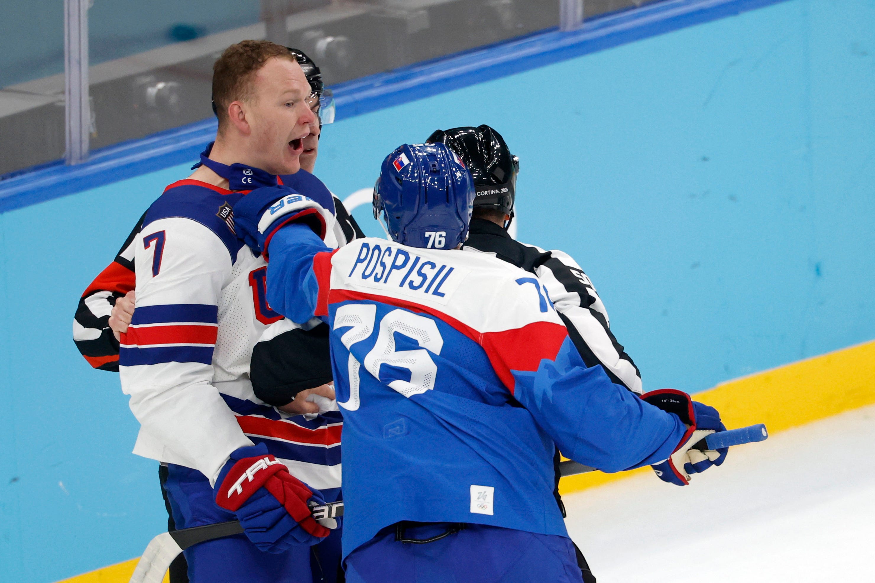 USA men's ice hockey defeats Slovakia in Olympic semifinal