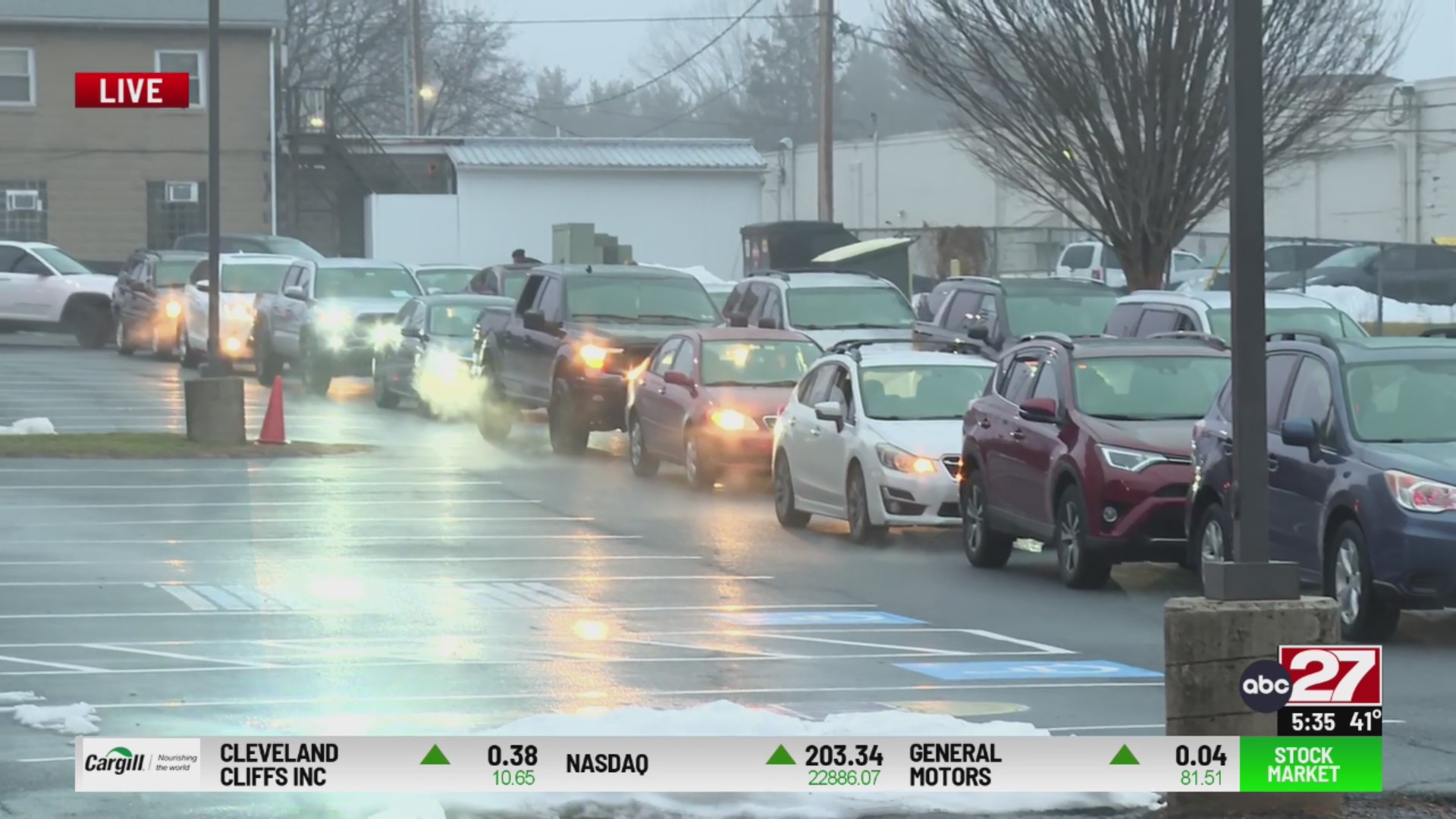 Cars line up for first Friday fish fry