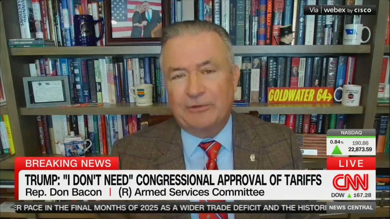 Don Bacon predicts Congress votes down Trump’s new 10% tariff, compares ...