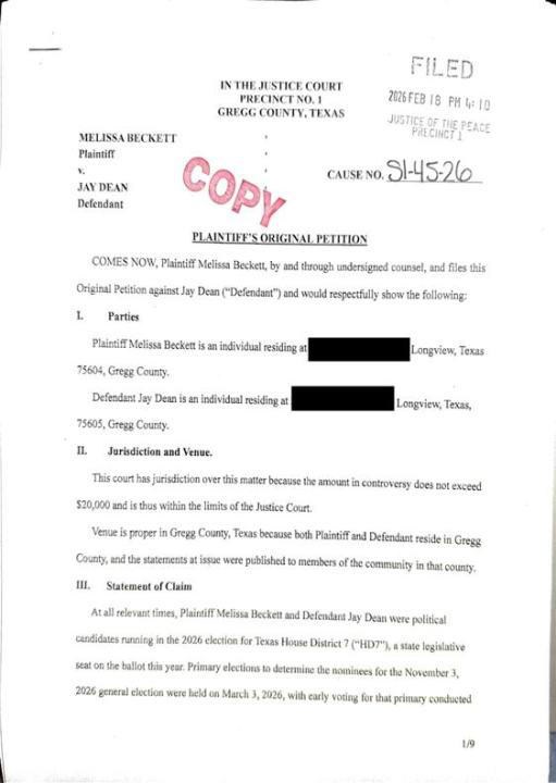 Texas House candidate sues Rep. Jay Dean for defamation over Teacher ...