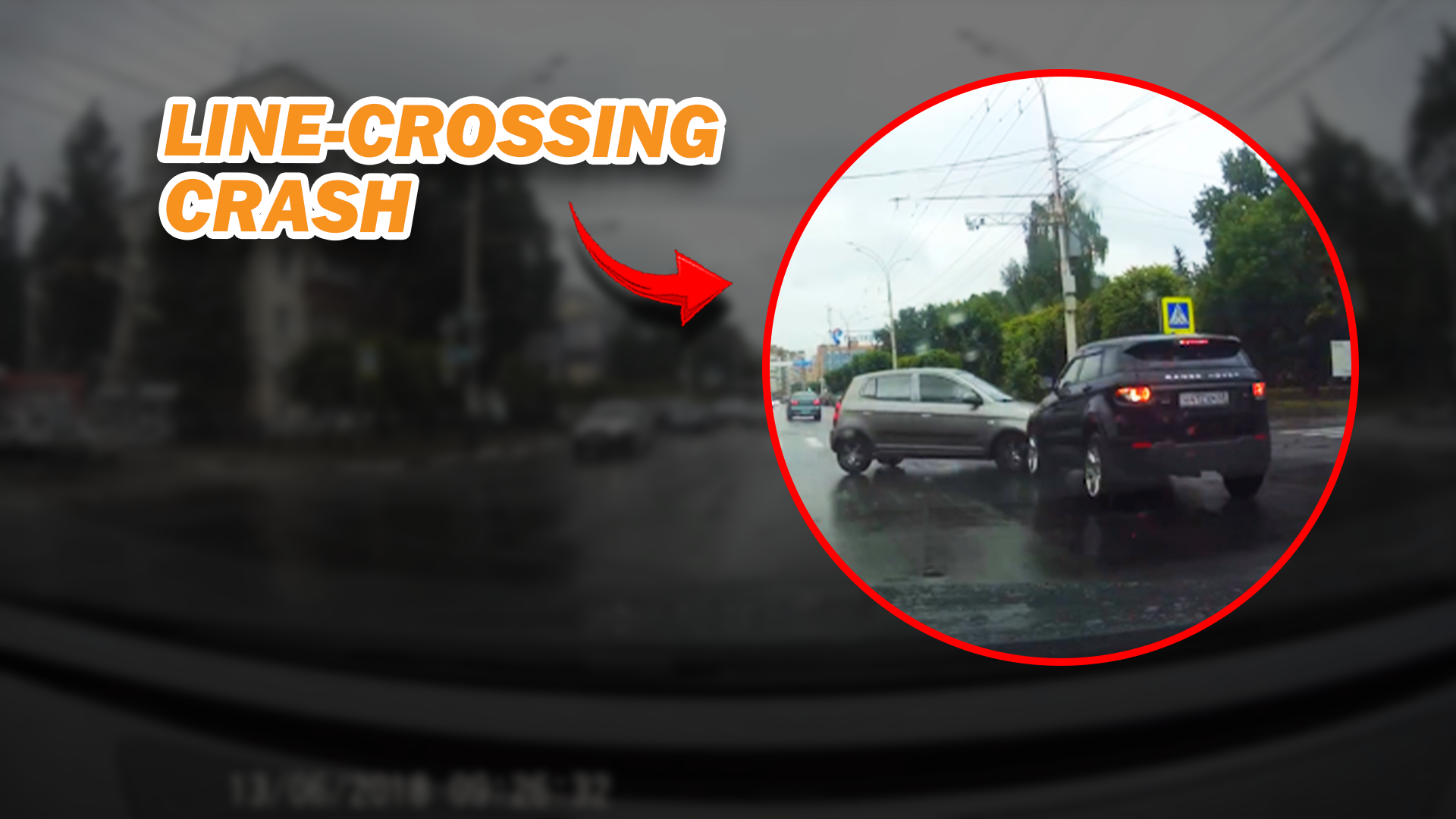 Accident caused by running a stop sign