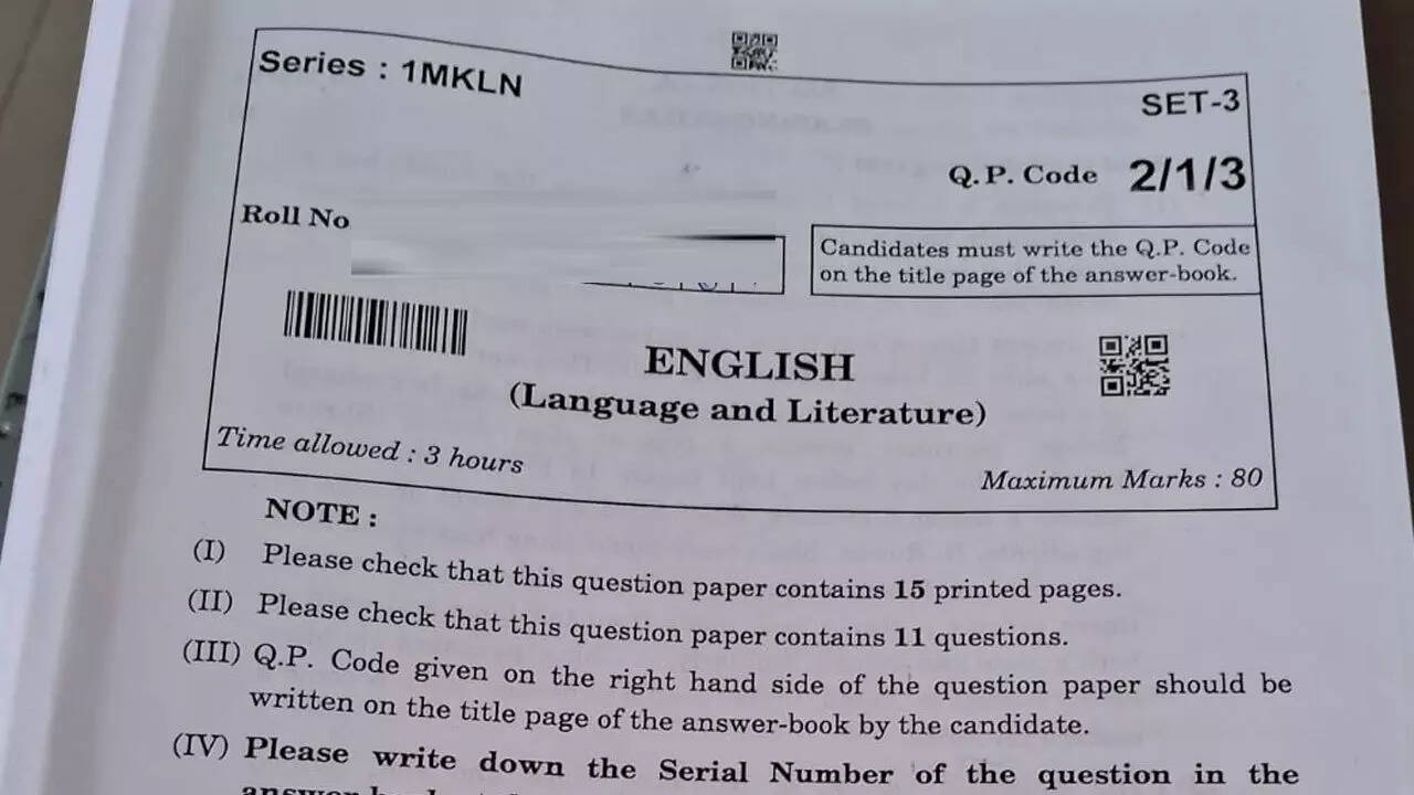 CBSE class 10 English question paper 2026: Download PDF, students call ...