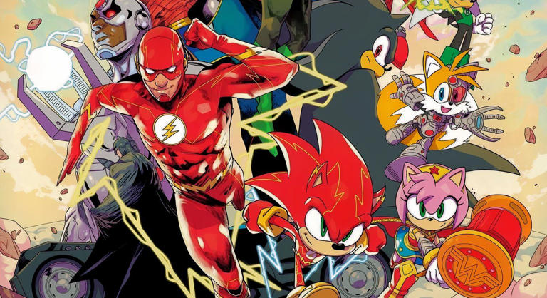 Justice League joins forces with Sonic the Hedgehog for another ...