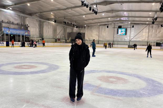 Inspired by the Winter Olympics, I tried skating at the Deeside ice rink