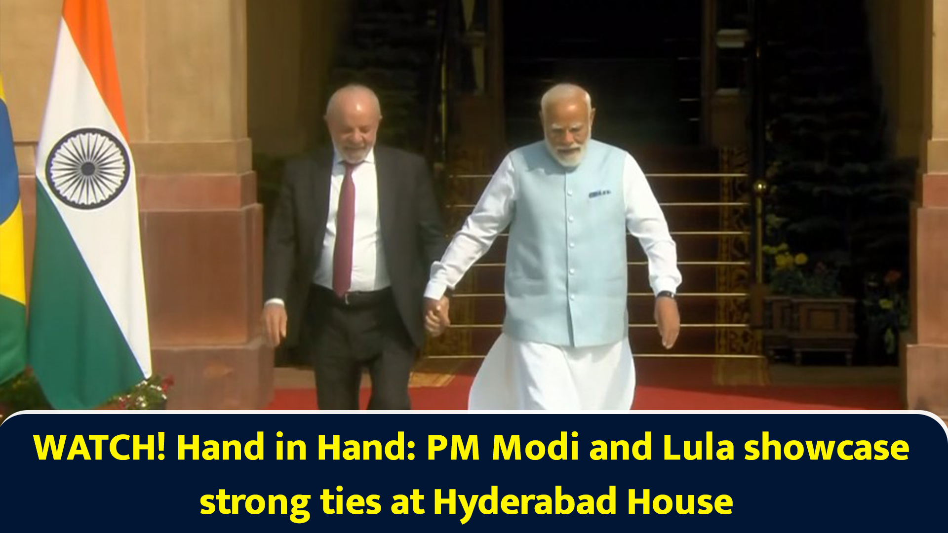 Watch! Hand in hand: PM Modi and Lula showcase strong ties at Hyderabad ...
