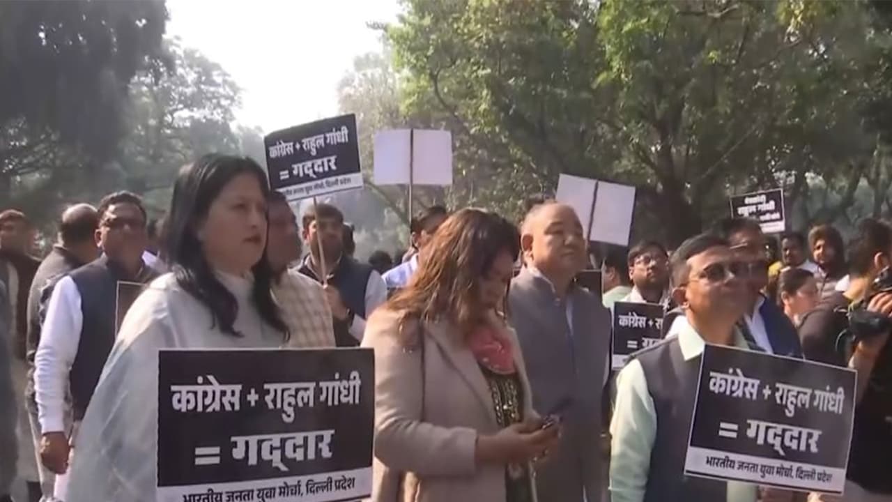 BJP hits back at Congress with protests over 'shameful' AI summit demo