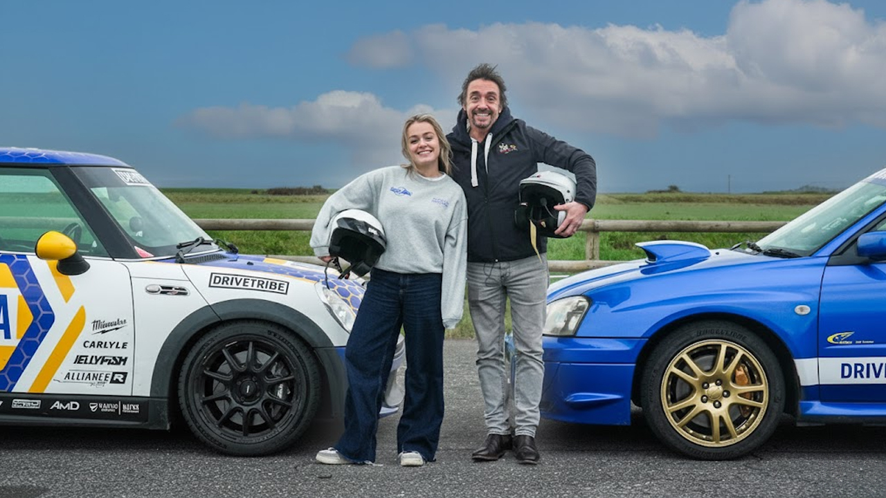 Richard Hammond races his daughter on track