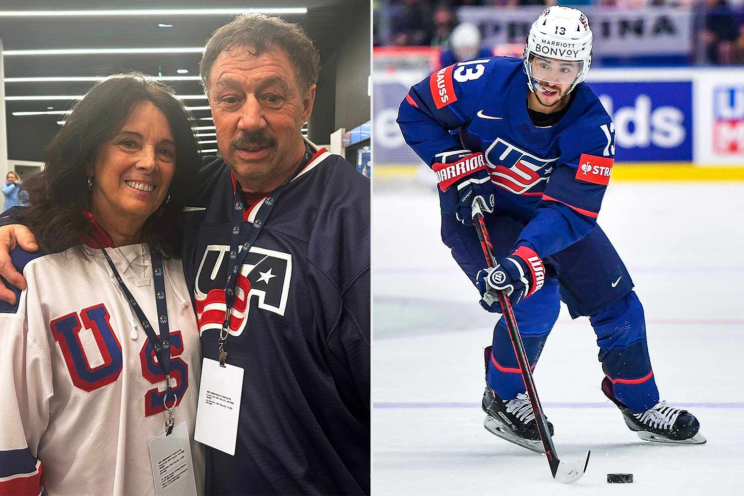 Johnny Gaudreau's family cheer on US men's hockey team at first ...