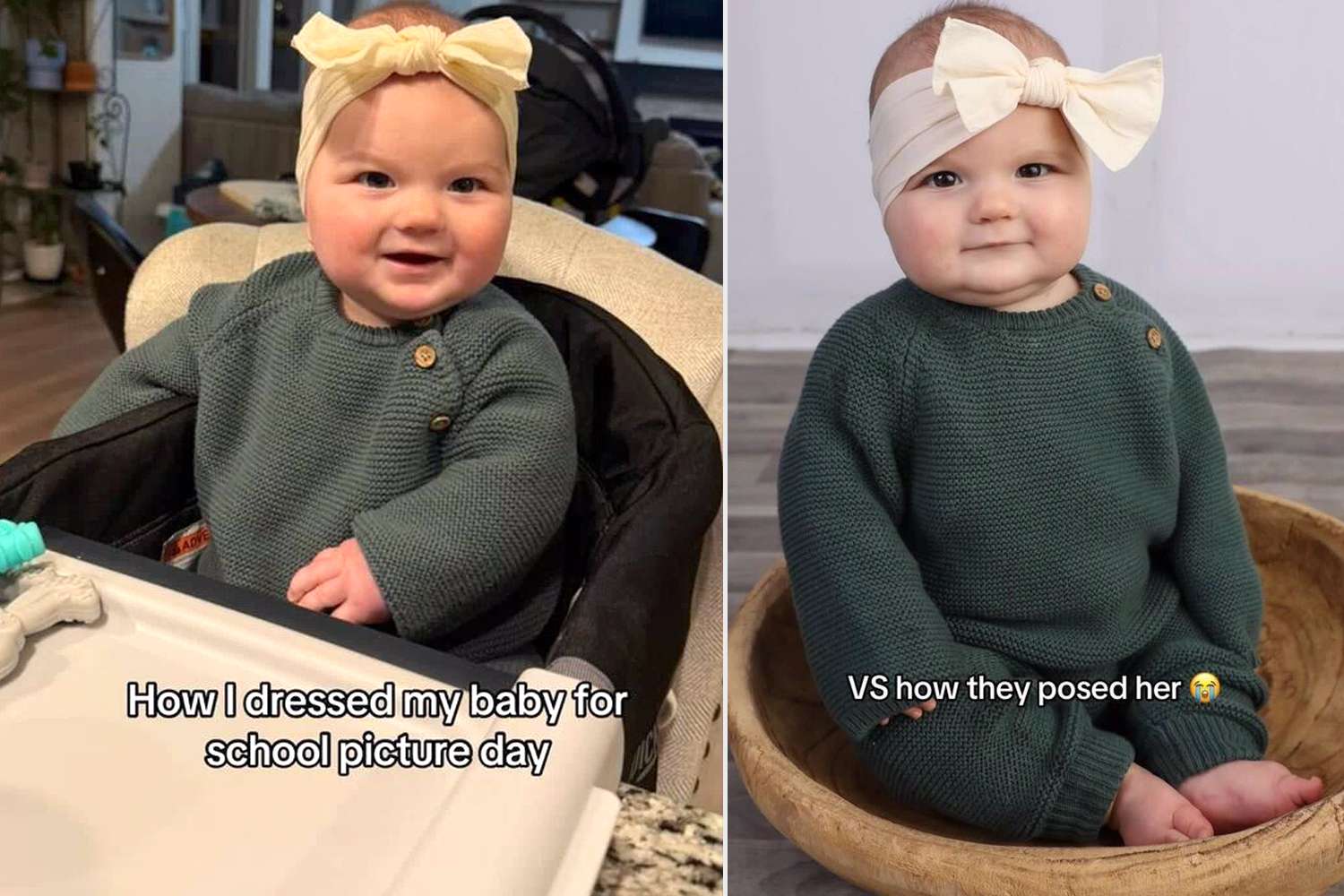 Woman stunned by how daycare poses her 7-month-old daughter for picture ...