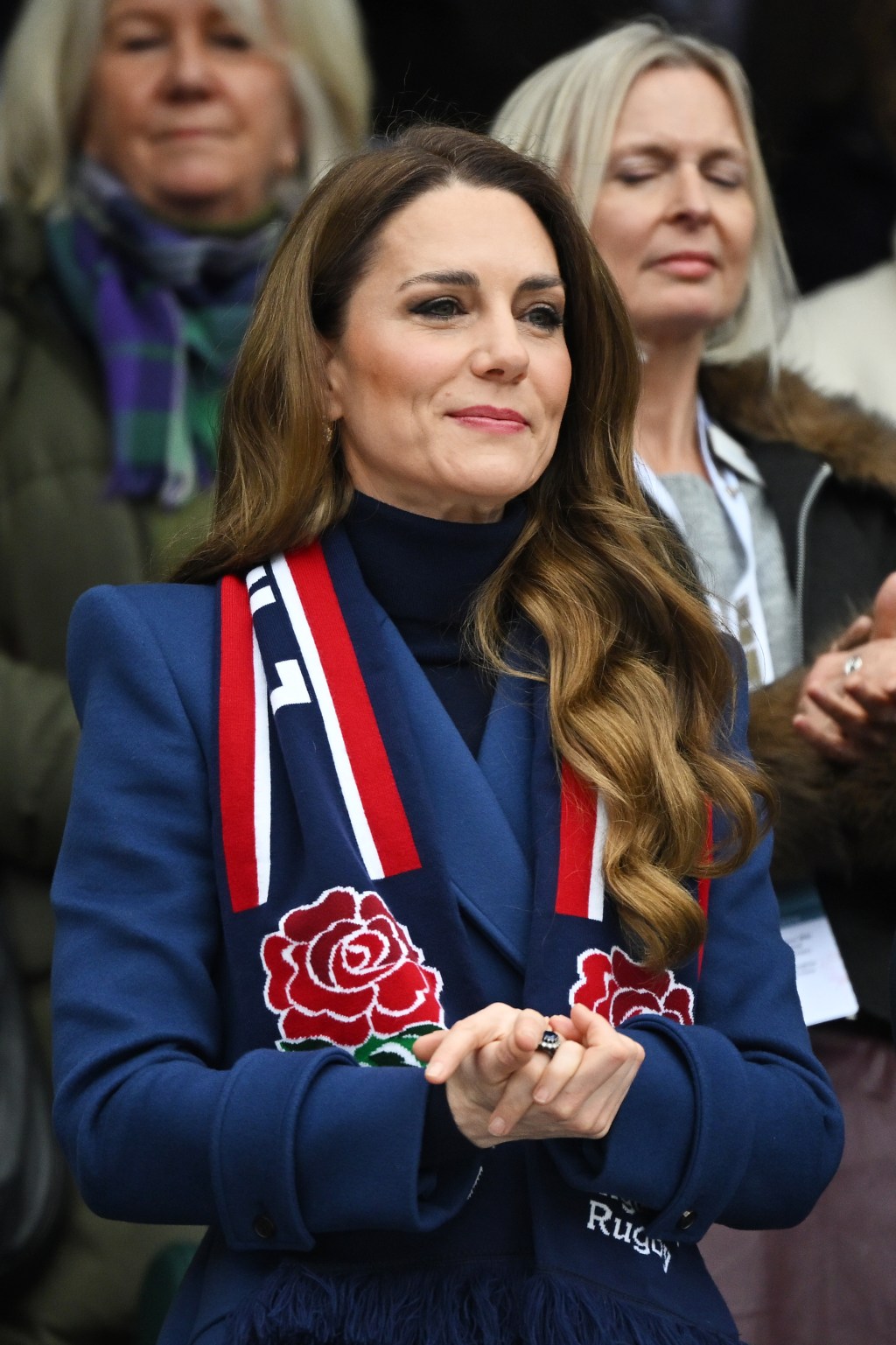 Kate Middleton attends rugby match in first public sighting since ex ...