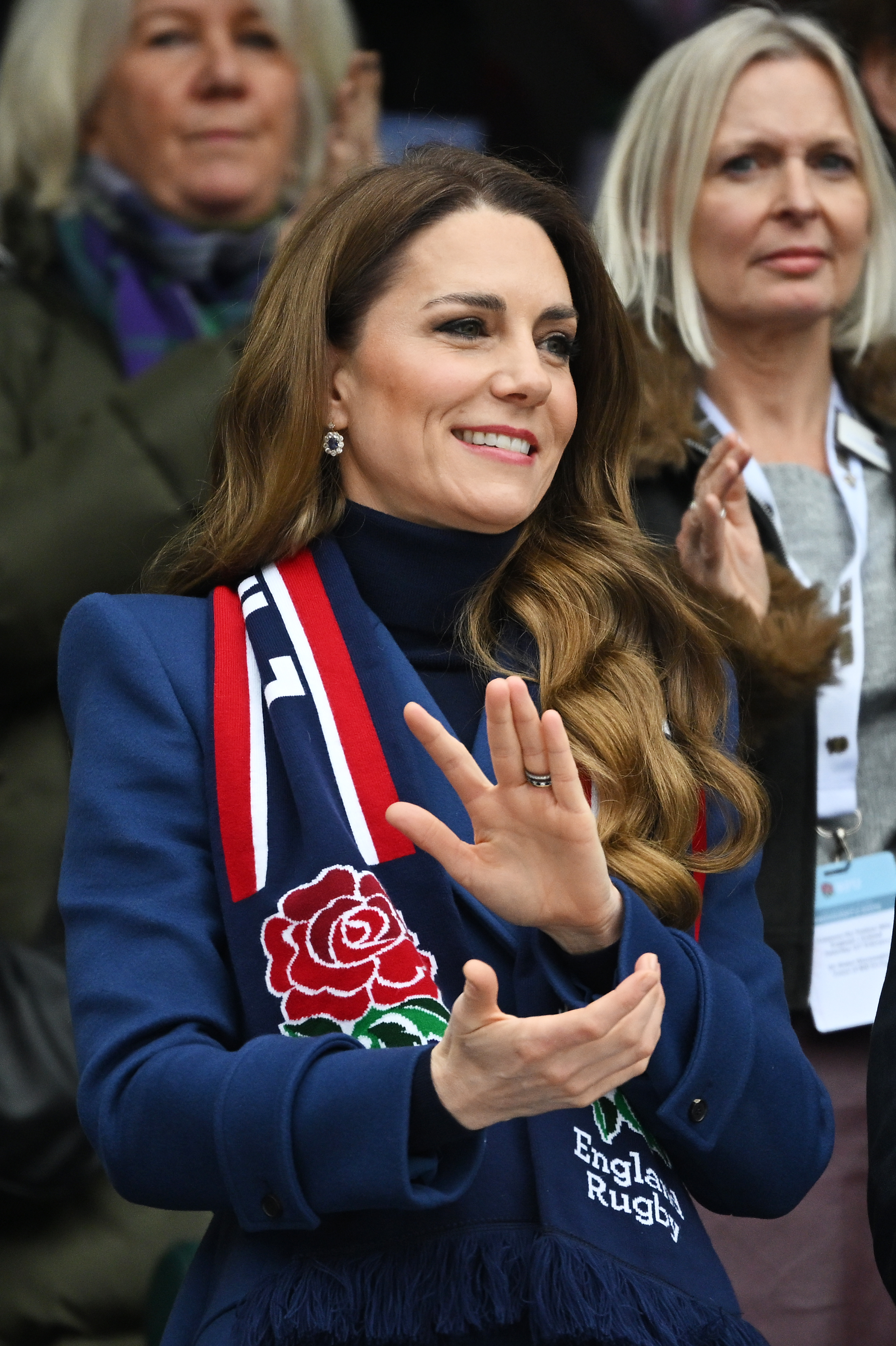 Kate Middleton attends rugby match in first public sighting since ex ...