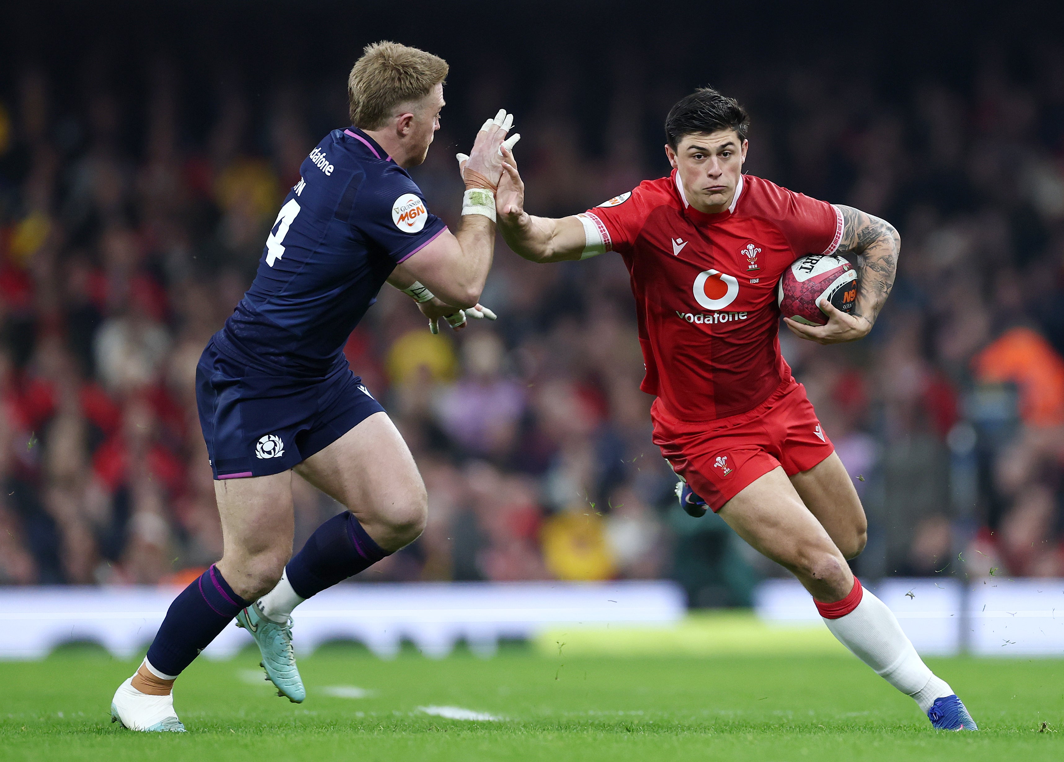 Wales take shock lead against Scotland in Cardiff