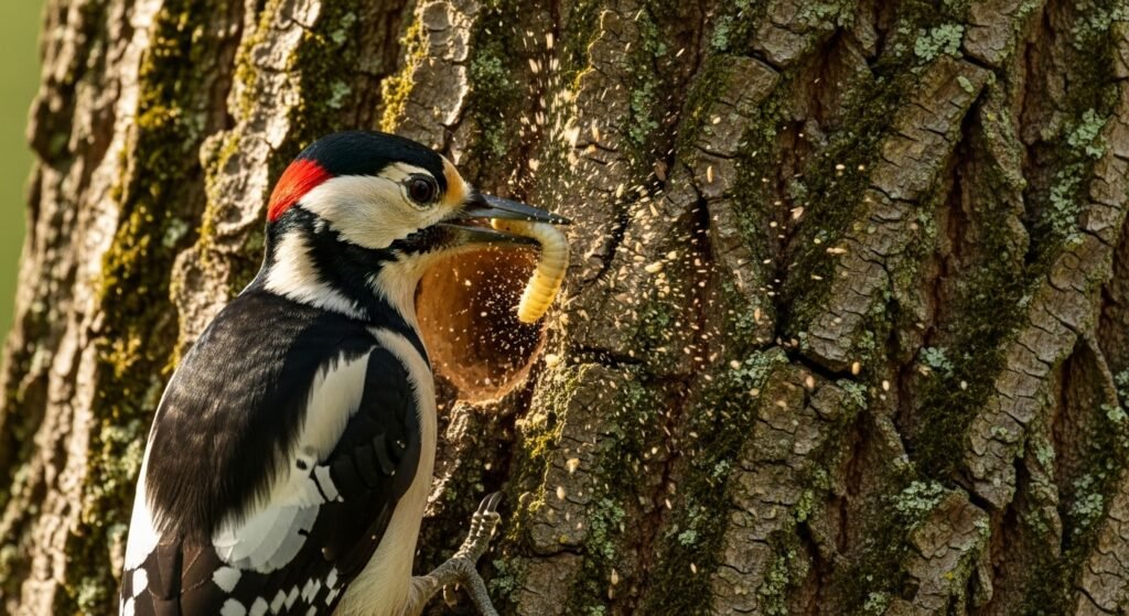 Do woodpeckers kill or damage trees?