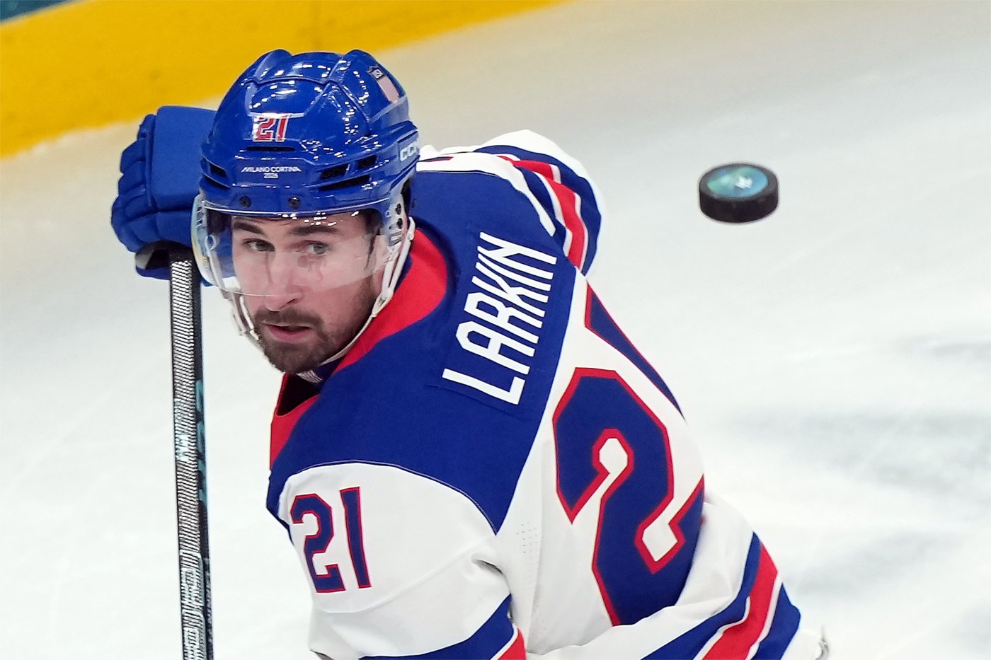 Dylan Larkin hasn't won much in his hockey life. Olympic gold with the ...