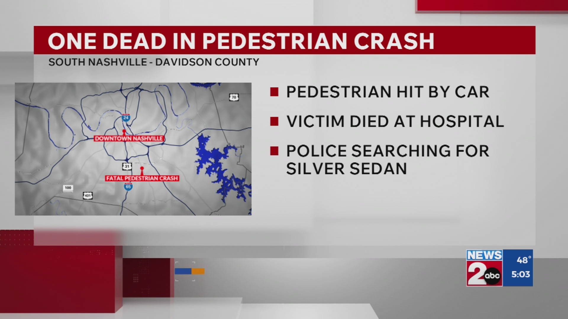 Pedestrian dead after crash