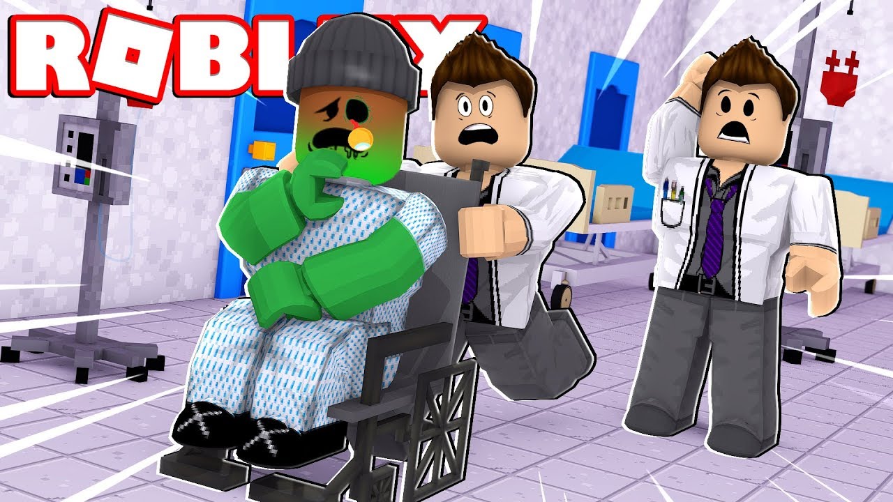 Transforming into a zombie in Roblox Hospital Roleplay