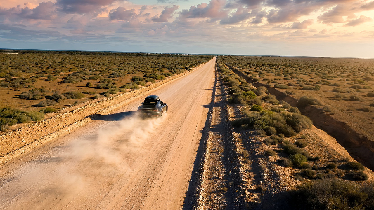 Driving Australia’s endless straight road across the Nullarbor Plain
