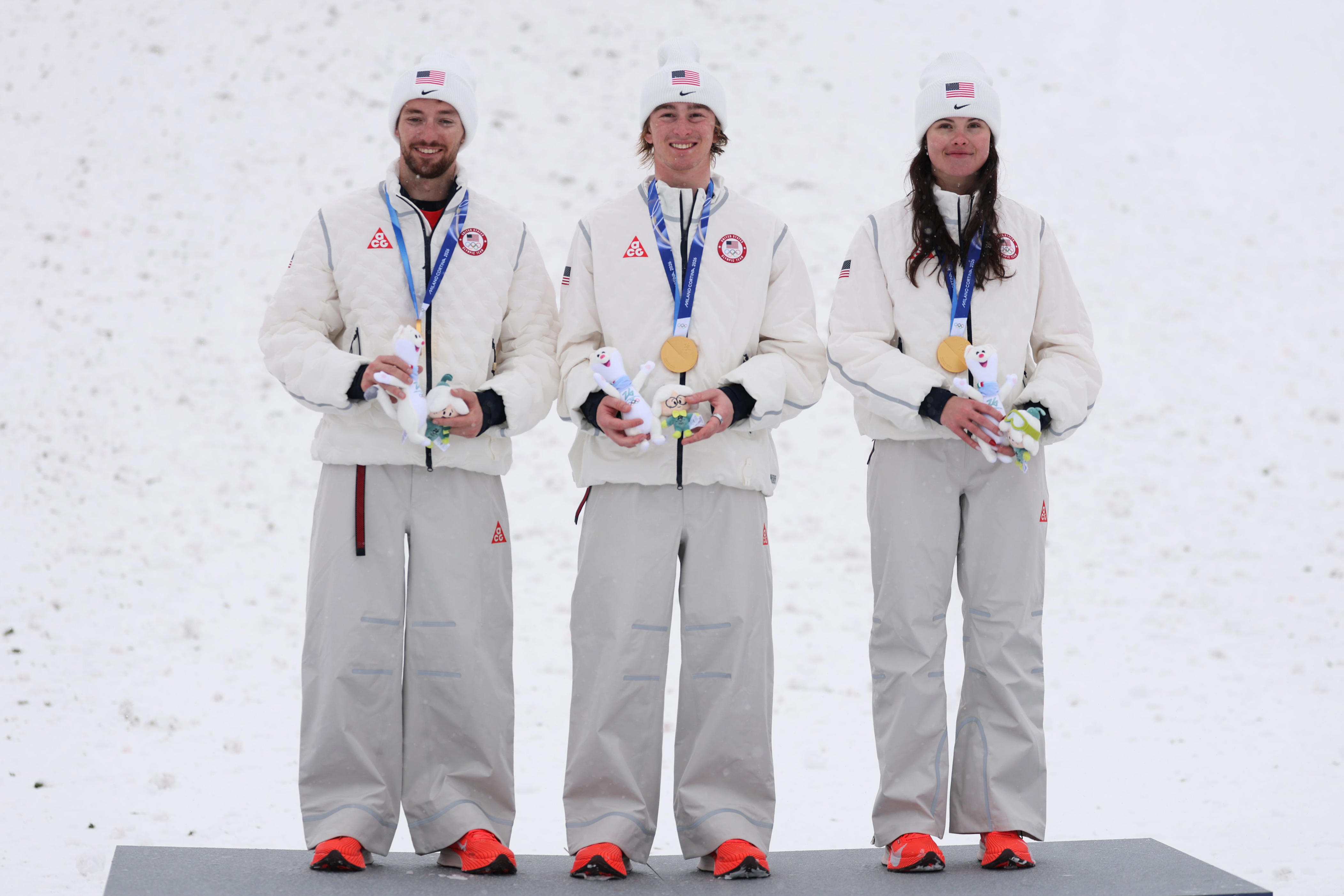 Michigan’s Kaila Kuhn wins gold as US repeats in Olympic mixed aerials