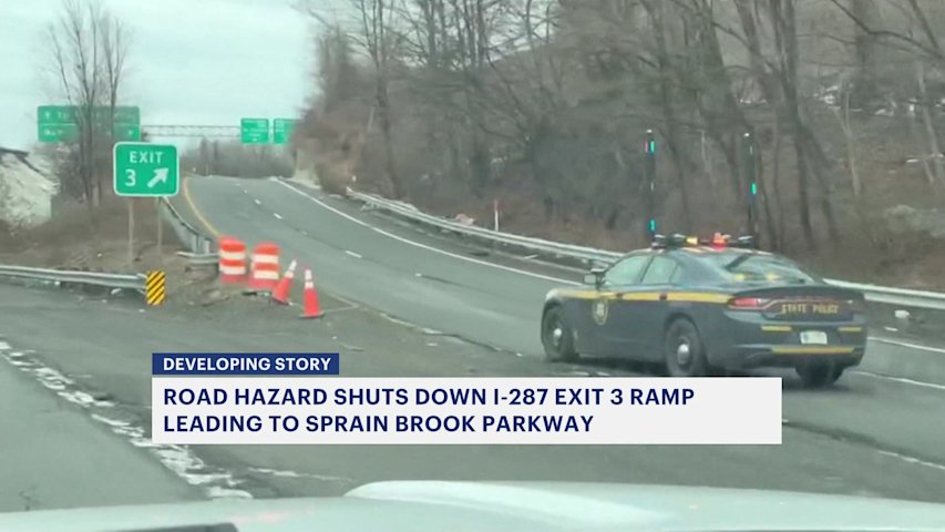 Road hazard closes Sprain Brook exit ramp