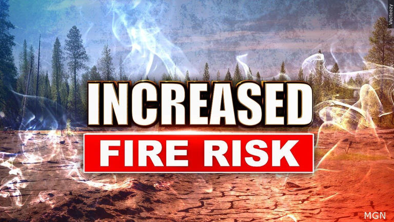 Multiple counties facing elevated fire risk under red flag warning