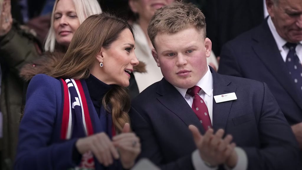 Kate watches rugby in first public appearance since Andrew arrest