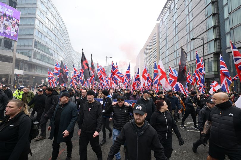 Fights, flags and farce: Ugly scenes as Britain First march through ...