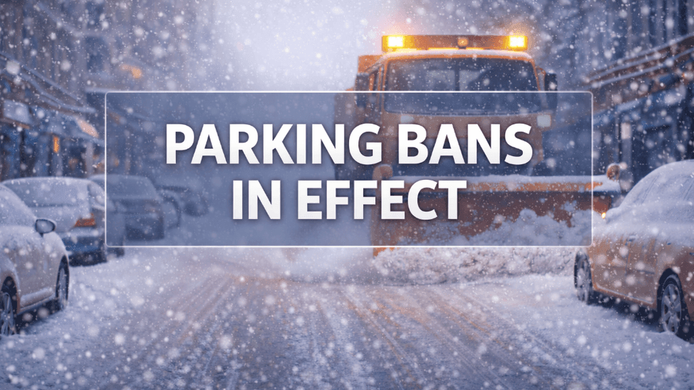 Updated: Parking bans announced as communities prepare for the winter storm