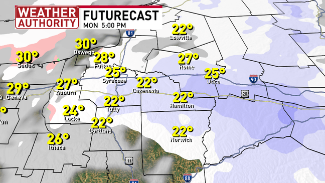 Light snow in CNY, meanwhile a blizzard hits New England coast Sunday ...