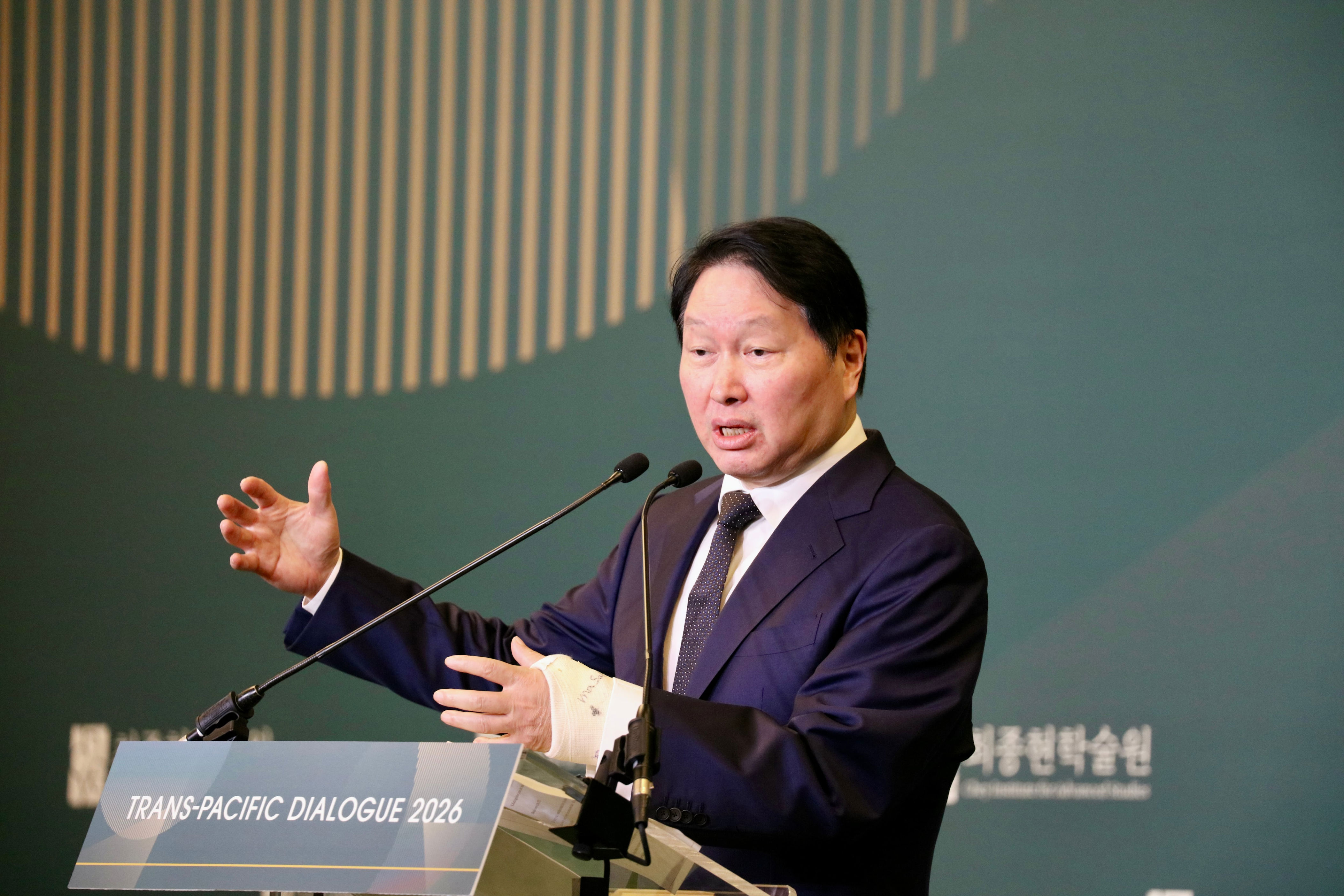 SK Group chairman warns of $100 billion profit-loss risk