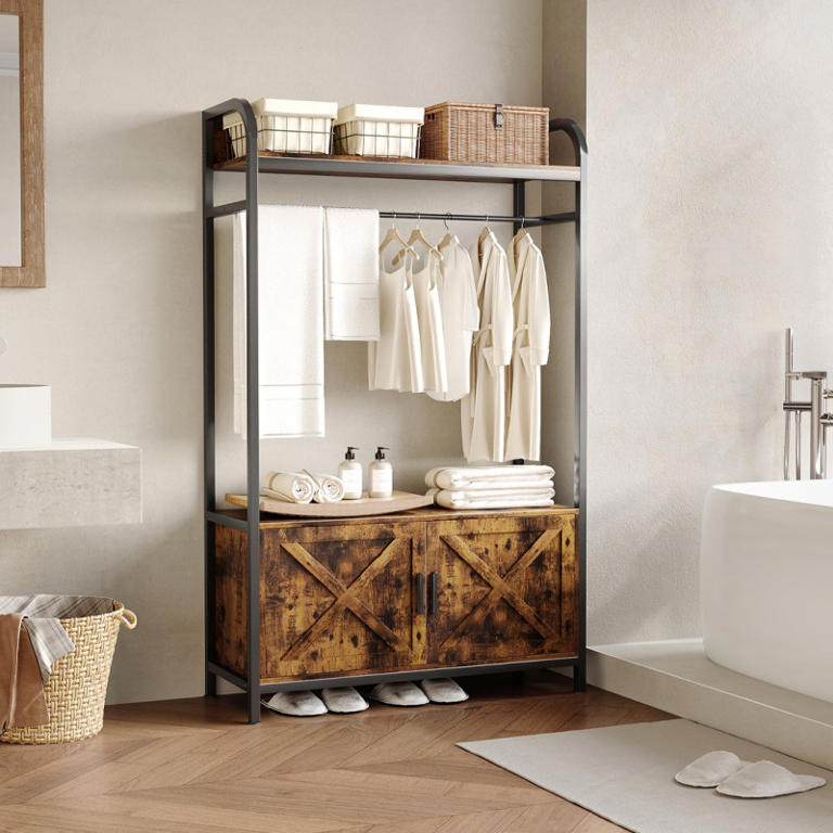 Walmart offers $60 freestanding farmhouse closet perfect for winter ...