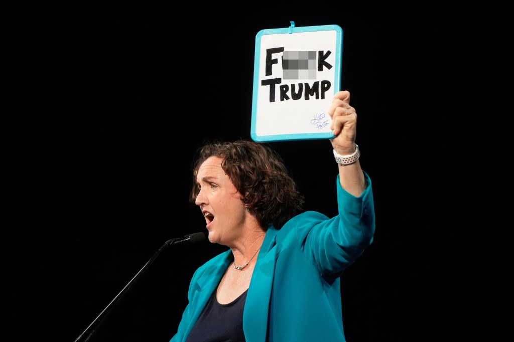 Katie Porter curses like a sailor in tiresome anti-Trump Democratic ...