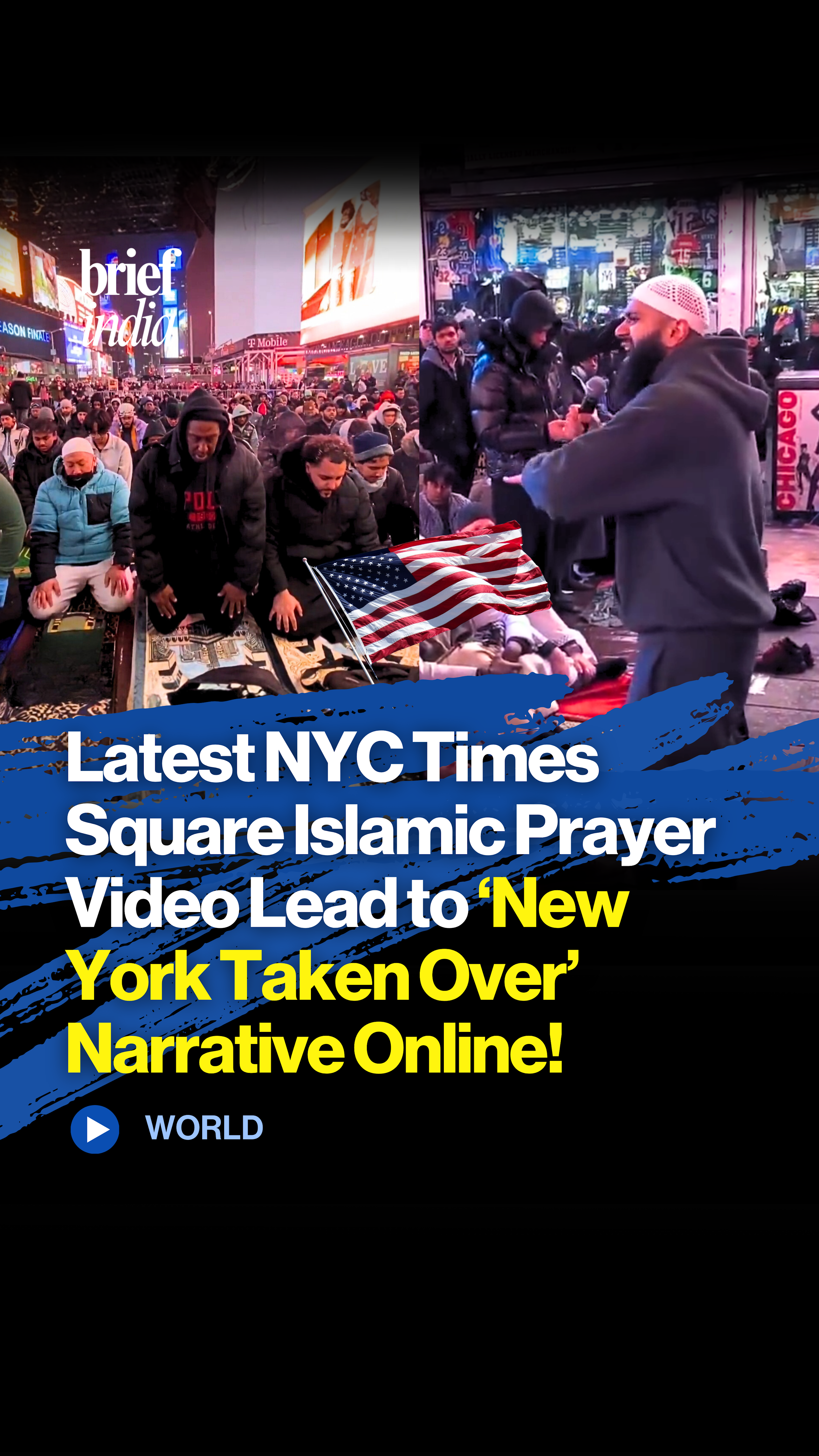 Latest Times Square Islamic prayer video triggers 'takeover' claims online