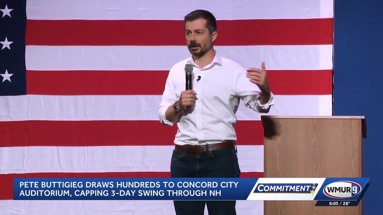 Pete Buttigieg draws hundreds to Concord City Auditorium, capping three ...