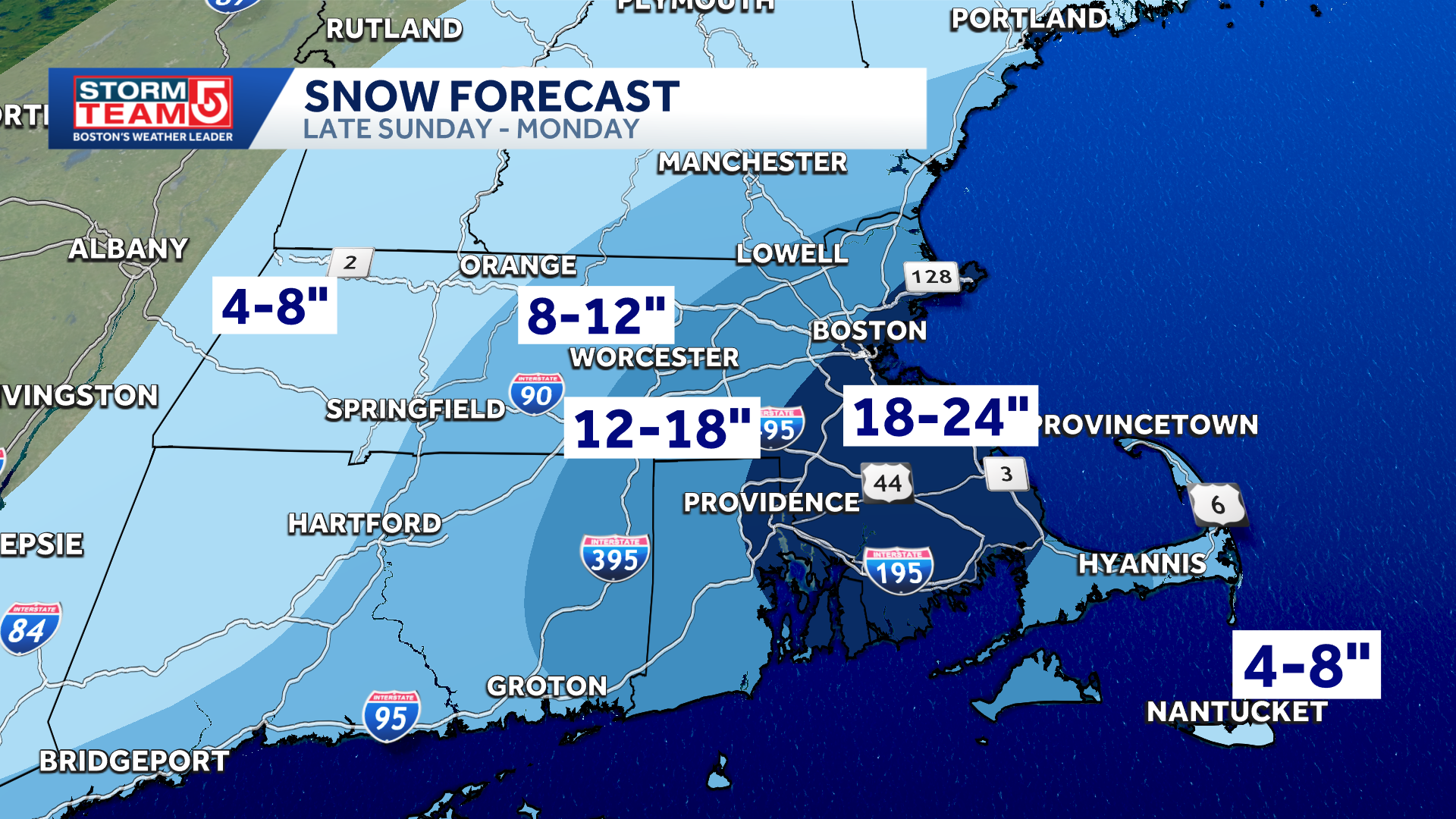 Blizzard warnings issued for Monday's nor'easter