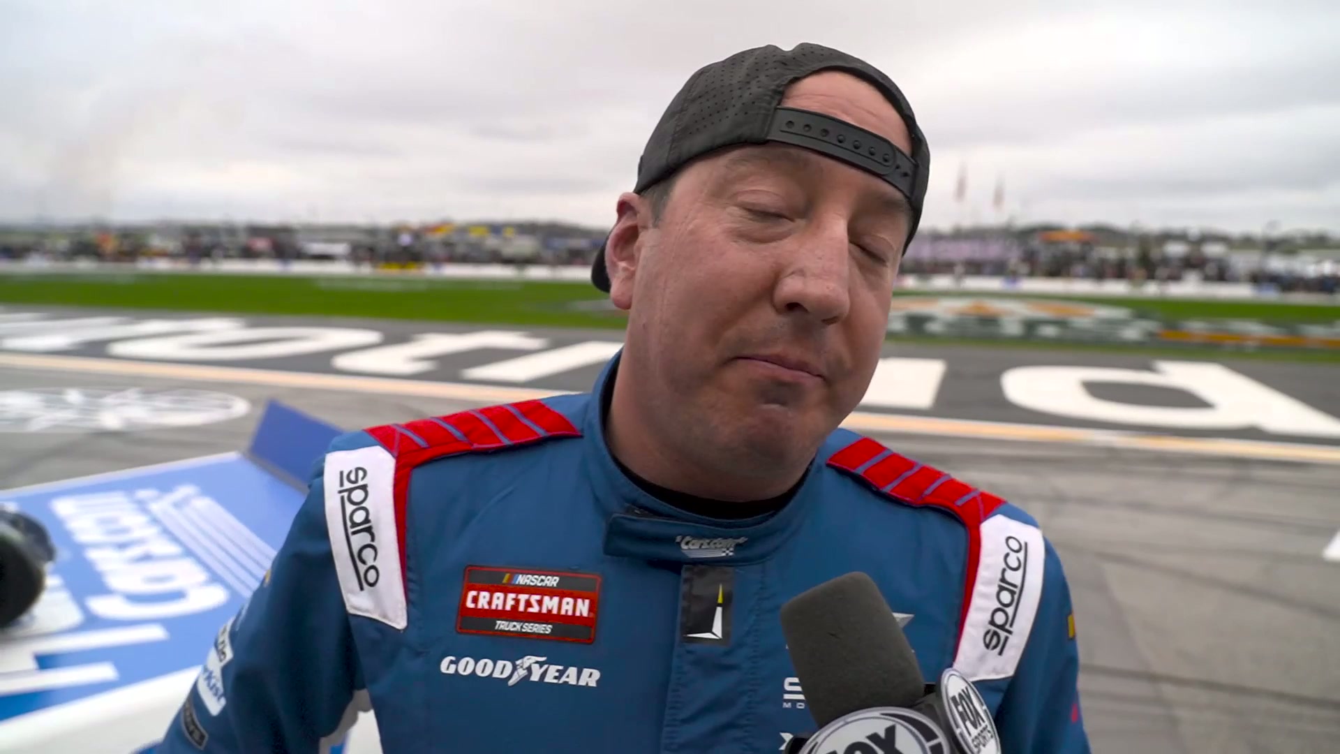 Kyle Busch happy to finally get a win with son Brexton at track