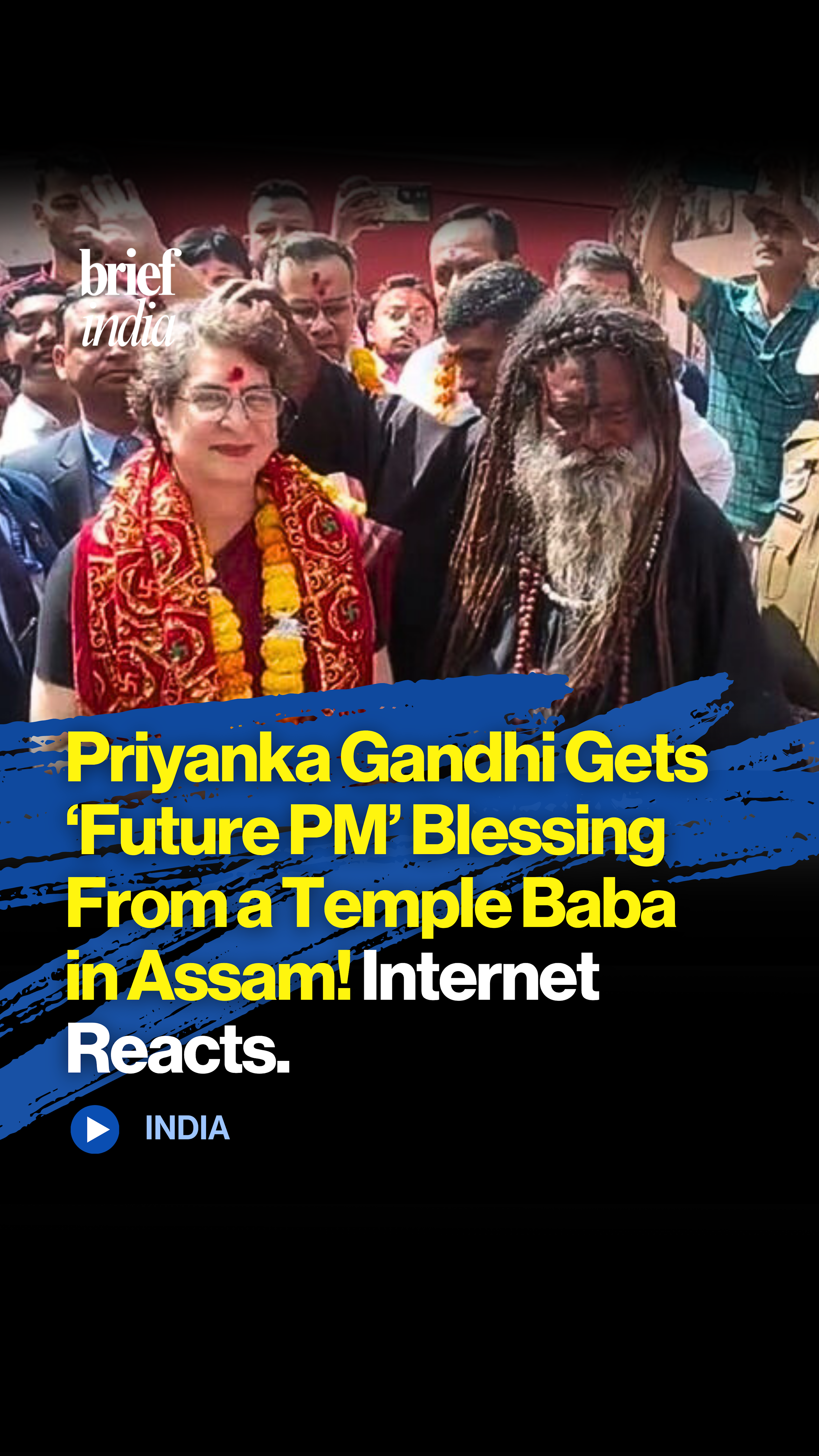 Priyanka Gandhi begins Assam visit, Baba’s ‘PM’ blessing goes viral!