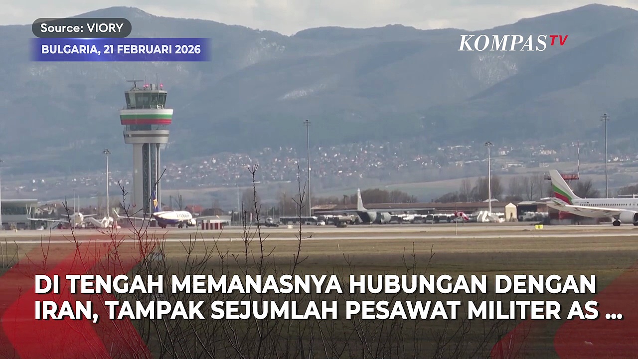 Tensi panas dengan Iran! Deret pesawat militer AS siaga di Bulgaria