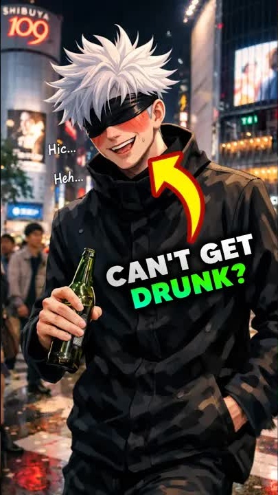 Why Gojo can't get drunk? #gojo #jjk #jujutsukaisen