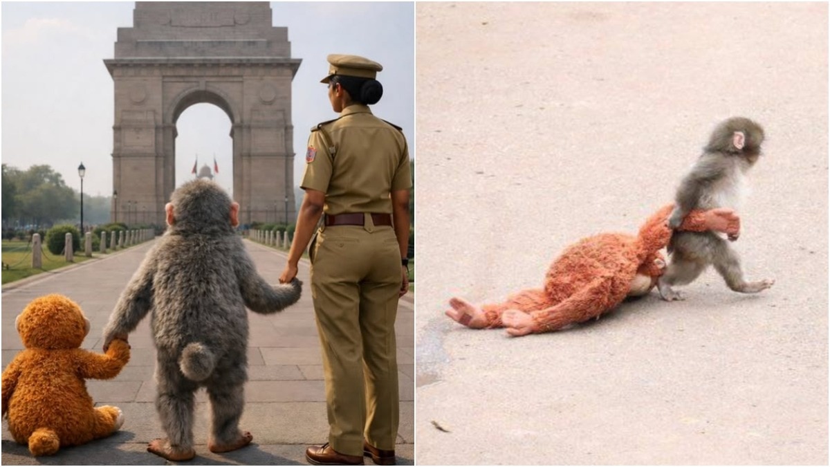 Delhi Police turns Punch the viral baby monkey's journey into a call ...