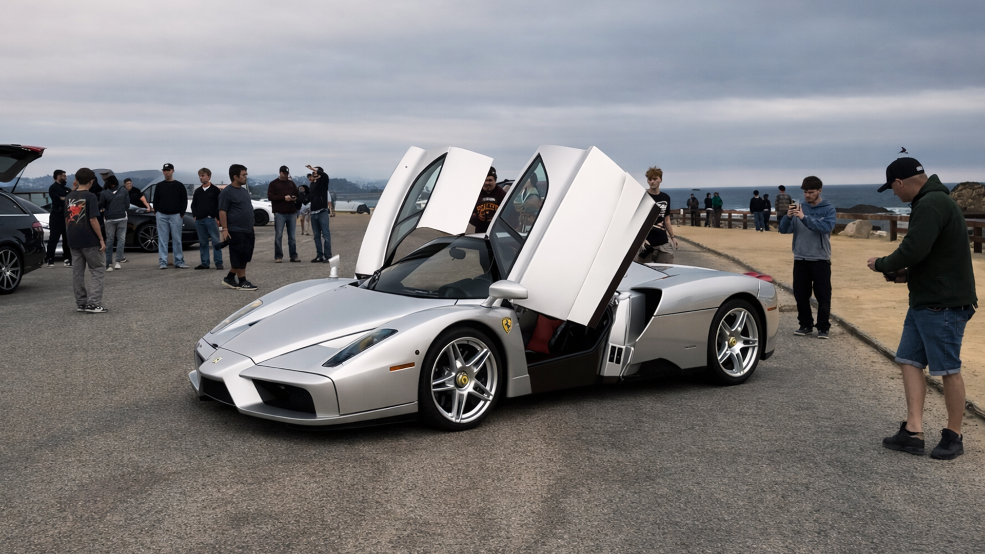 Ferrari Enzo with doors open in Monterey
